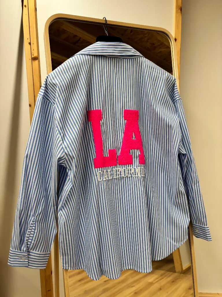 Chemisier ligné LA California dos | Smileshop